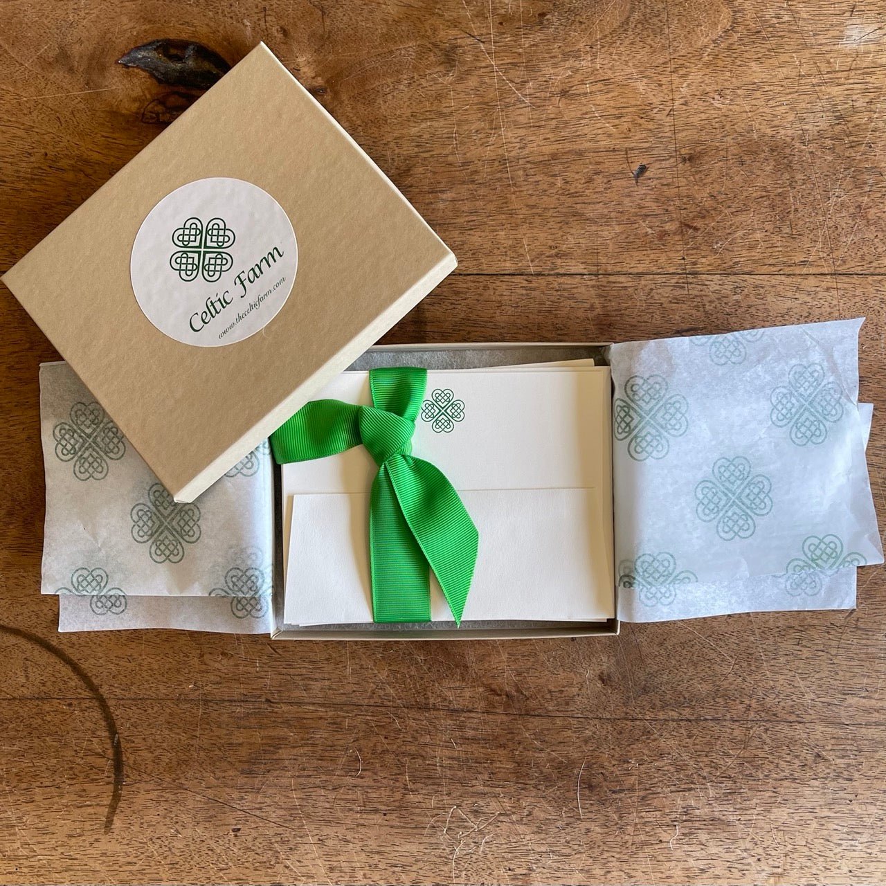 Boxed Celtic Knot Stationery - Irish Note Cards and Envelopes (10 ...